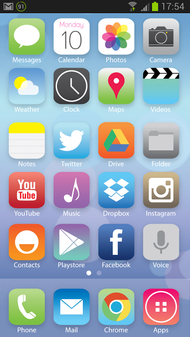 ตามคาด…มีคนทำไอคอน iOS 7 ออกมาใส่ Nova Launcher เรียบร้อย | techfeedthai