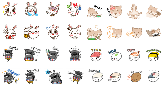 LINE ปล่อยฟรี 4 สติ๊กเกอร์ 4 สัปดาห์ | DroidSans :: Thailand Android ...