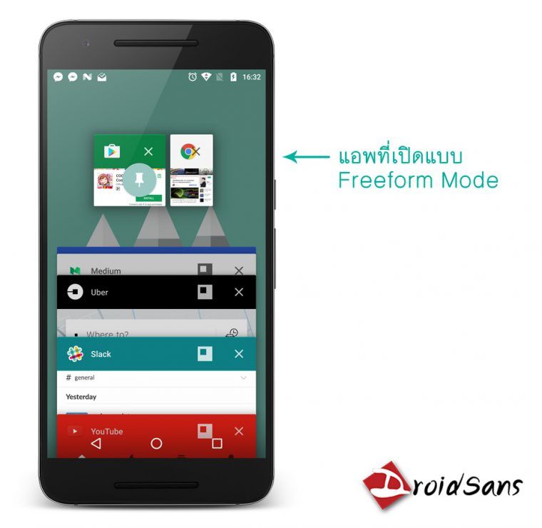 รู้จักและวิธีใช้งาน Freeform Mode หนึ่งในฟีเจอร์บน Android 7.0 Nougat (ที่ยังไม่เปิดให้ใช้งาน ...
