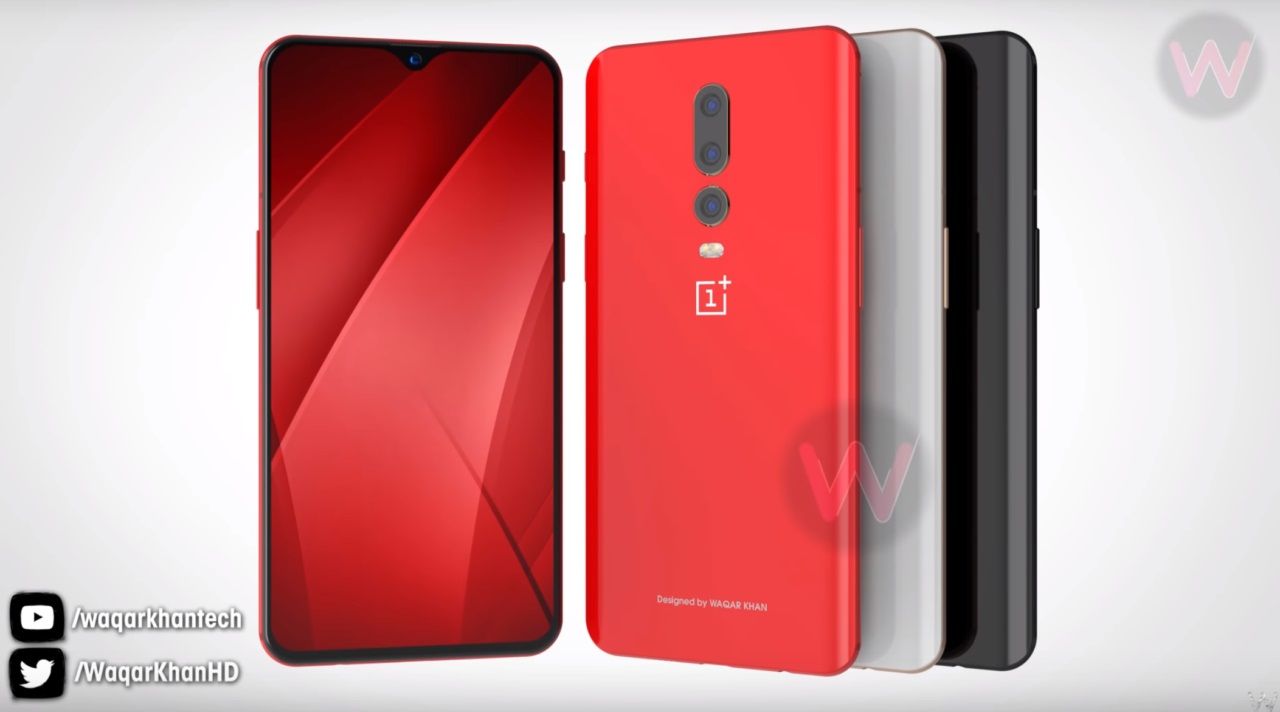 เผยภาพเรนเดอร์ OnePlus 6T มาพร้อมจอแหว่งรูปหยดน้ำ และเพิ่มกล้องหลังเป็น ...