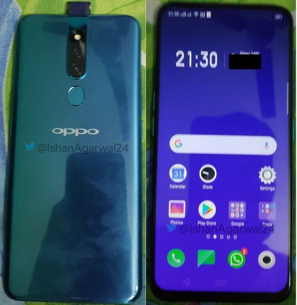 หลุดภาพมือถือ OPPO รุ่นใหม่ มาพร้อมกล้องเซลฟี่แบบ Pop-up คาดเป็น F11 ...