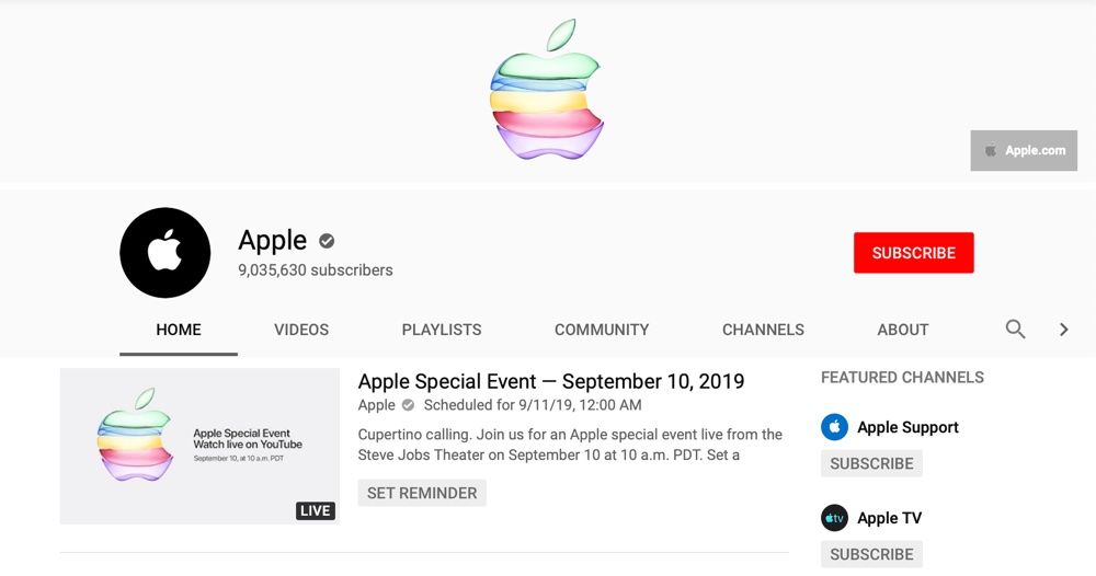 Apple จะถ่ายทอดงานเปิดตัว iPhone 11 ผ่าน YouTube เป็นครั้งแรก เปิดให้ ...