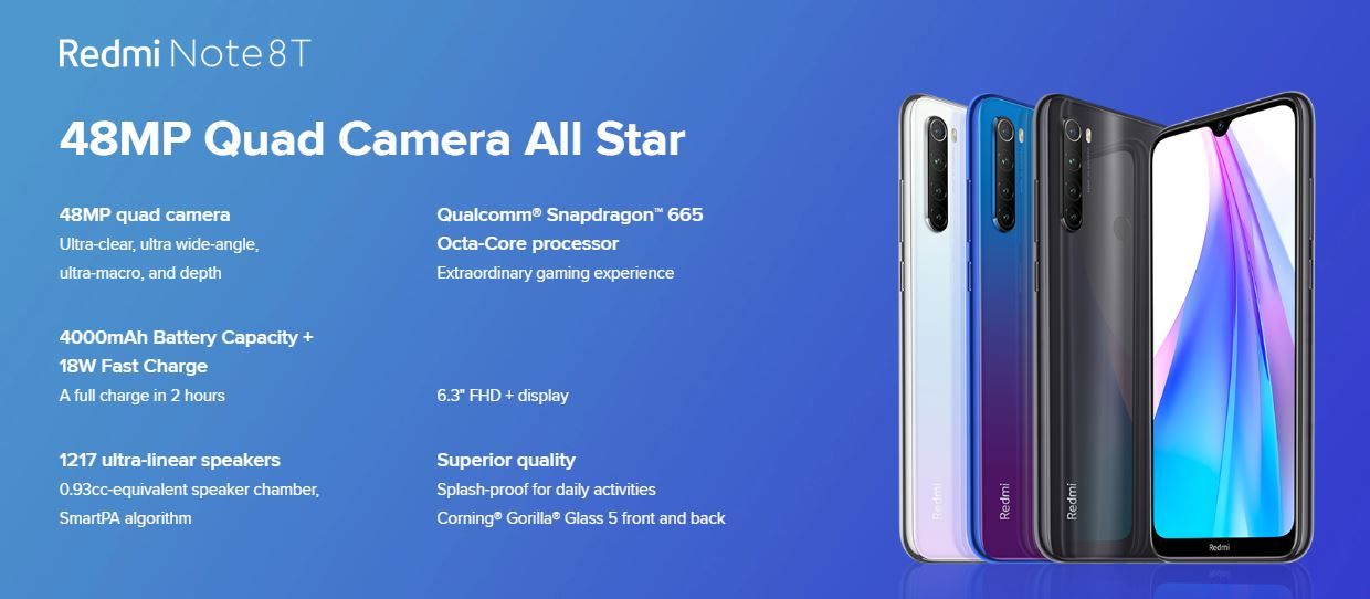 Redmi Note 8T มือถือสเปคเดิม เพิ่มเติมคือระบบ NFC เคาะราคายุโรปเริ่มต้น ...