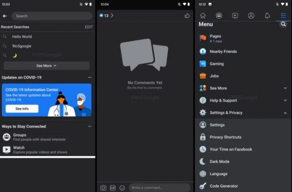 Facebook อาจเปิดฟีเจอร์ Dark Mode ให้ผู้ใช้งานแอปบน Android ได้ใช้งานในเร็ววันนี้ | DroidSans