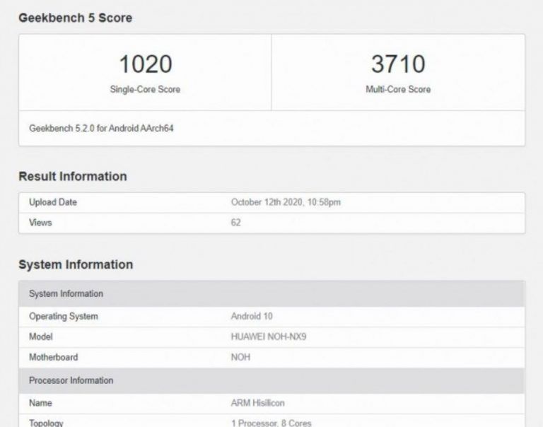 ผลทดสอบ Geekbench ชิป Kirin 9000 (5nm) พบทำคะแนนสู้ A14, Snapdragon 875 และ Exynos 2100 ยัง ...