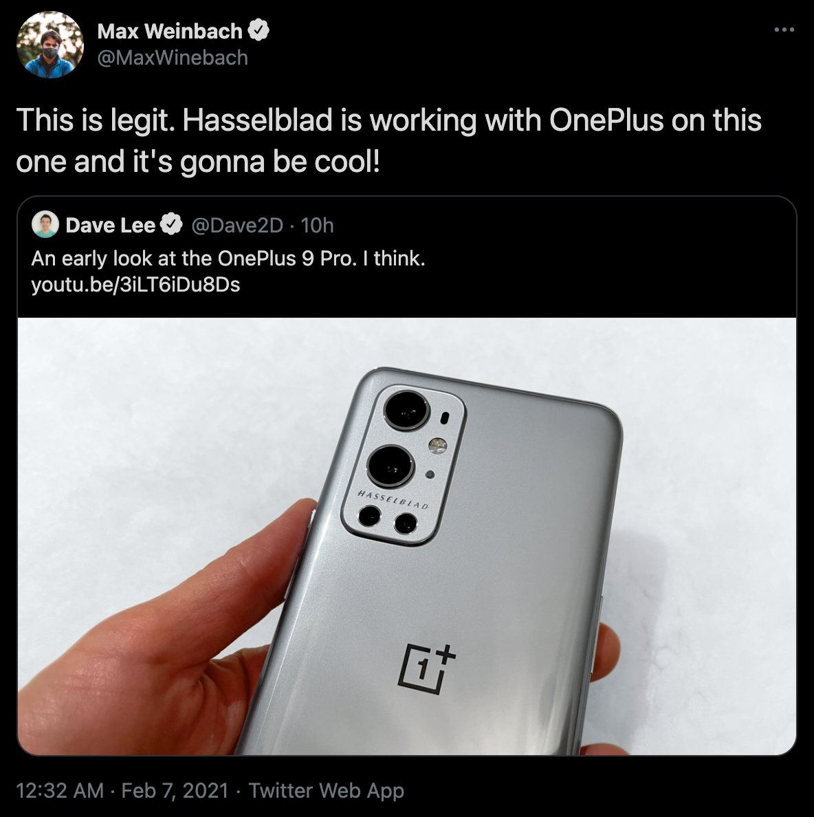 หลุดภาพ OnePlus 9 Pro รอบนี้ได้ Hasselblad มาช่วยพัฒนากล้อง | DroidSans
