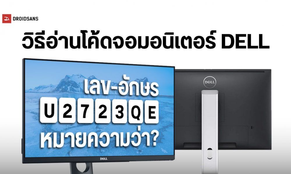 วิธีอ่านโค้ดจอมอนิเตอร์ Dell แต่ละเลข - อักษร หมายความว่าอะไร? | DroidSans