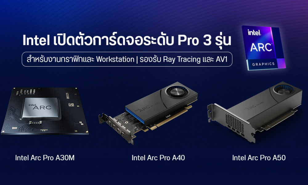 Intel เปิดตัวการ์ดจอ Intel Arc Pro 3 รุ่น เจาะตลาดสายทำงานระดับ Pro มี ...