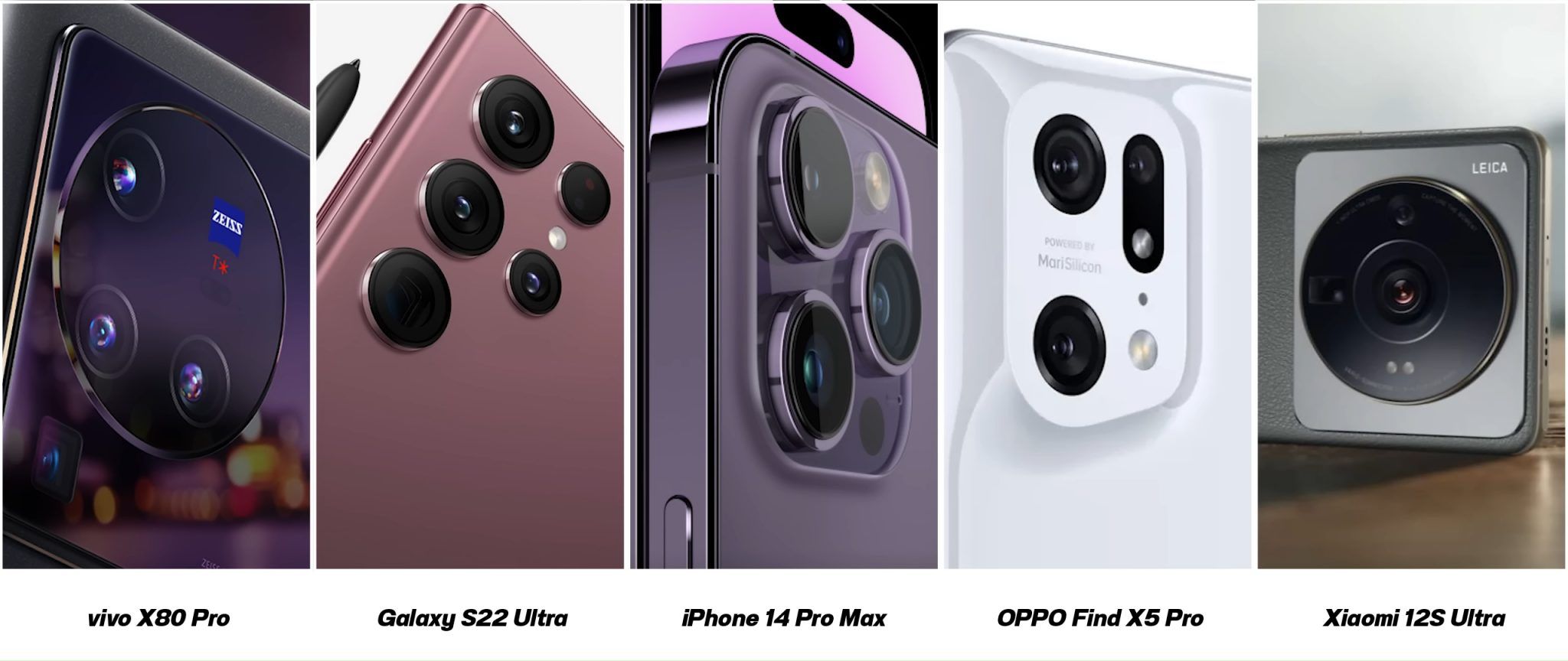 เปรียบเทียบกล้องเรือธง iPhone 14 Pro Max, Galaxy S22 Ultra, vivo X80 ...