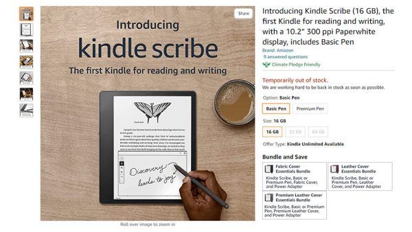 Amazon เปิดตัว Kindle Scribe จอใหญ่ 10.2 นิ้ว รองรับปากกาสไตลัส แบตอึด ...
