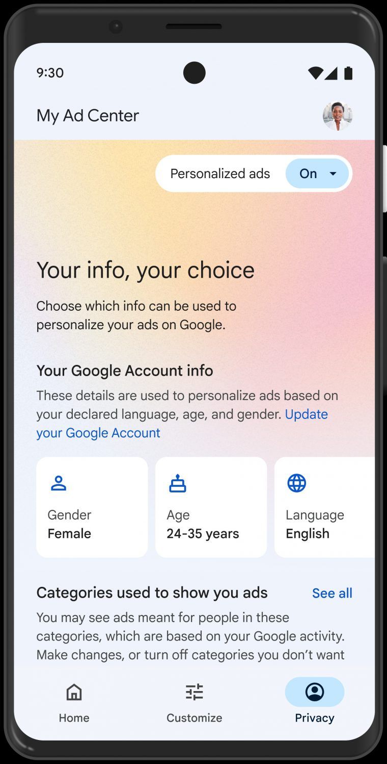 Google ปล่อย My Ad Center ระบบควบคุมการแสดงโฆษณา ปรับบล็อกได้ตามความ ...