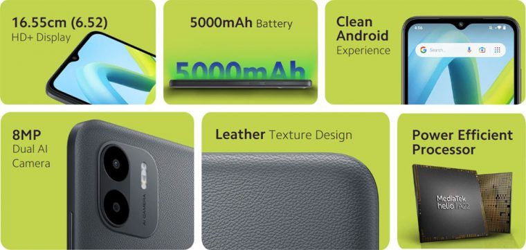 สเปค Redmi A1 มาพร้อม Android 12 Go edtion ในราคา 2,999 บาท | DroidSans