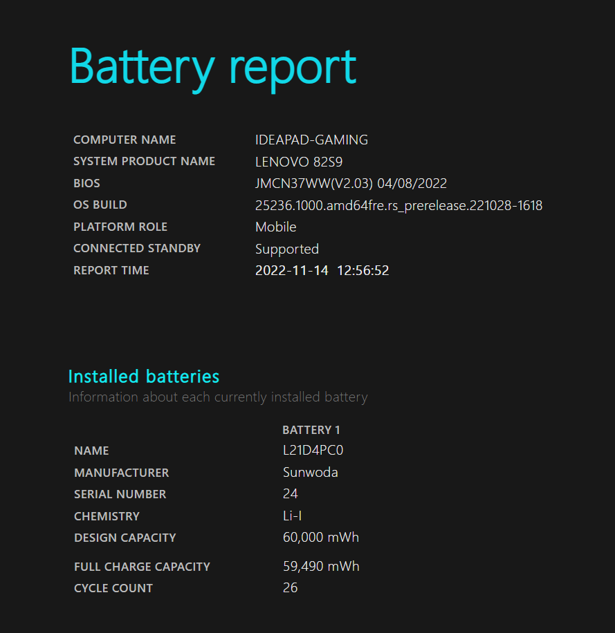 Tips | วิธีเช็คความเสื่อมแบตเตอรี่โน้ตบุ๊คอย่างละเอียด ชาร์จ 0-100% ไปแล้วกี่รอบ เหลือใช้นานกี่ ...