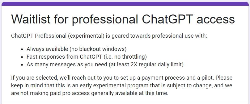 OpenAI เตรียมออก ChatGPT เวอร์ชัน Professional เป็นแบบเสียเงิน ตอบสนอง ... OpenAI เตรียมออก ChatGPT เวอร์ชัน Professional เป็นแบบเสียเงิน ตอบสนอง ...
