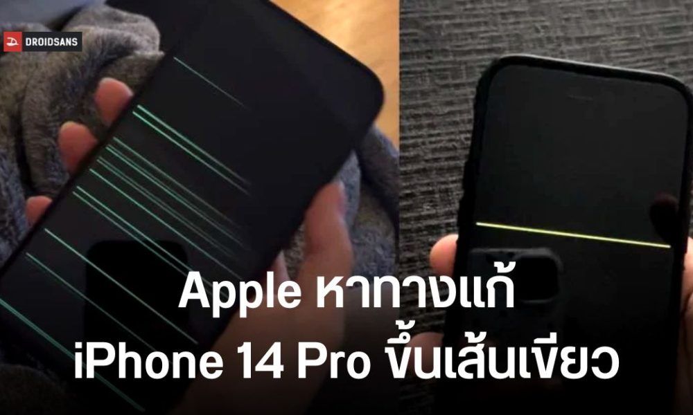 Apple ยอมรับแล้ว iPhone 14 Pro มีปัญหาจอเป็นเส้นเขียว กำลังหาทางแก้ไขอยู่ | DroidSans