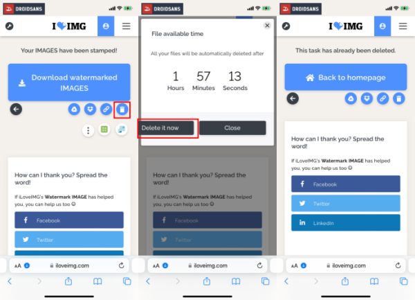 TIPS | วิธีใส่ลายน้ำทีละหลายรูป ทำได้ทั้งในมือถือ และในคอมฯ ไม่ต้องโหลดแอป ด้วย iLoveIMG | DroidSans