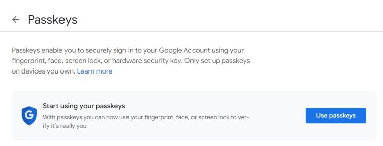 Google เปิดระบบ Passkeys ให้เลือกใช้สแกนนิ้วมือ, สแกนหน้า, PIN เพื่อเข้าบัญชี แทนการใส่ Password ...
