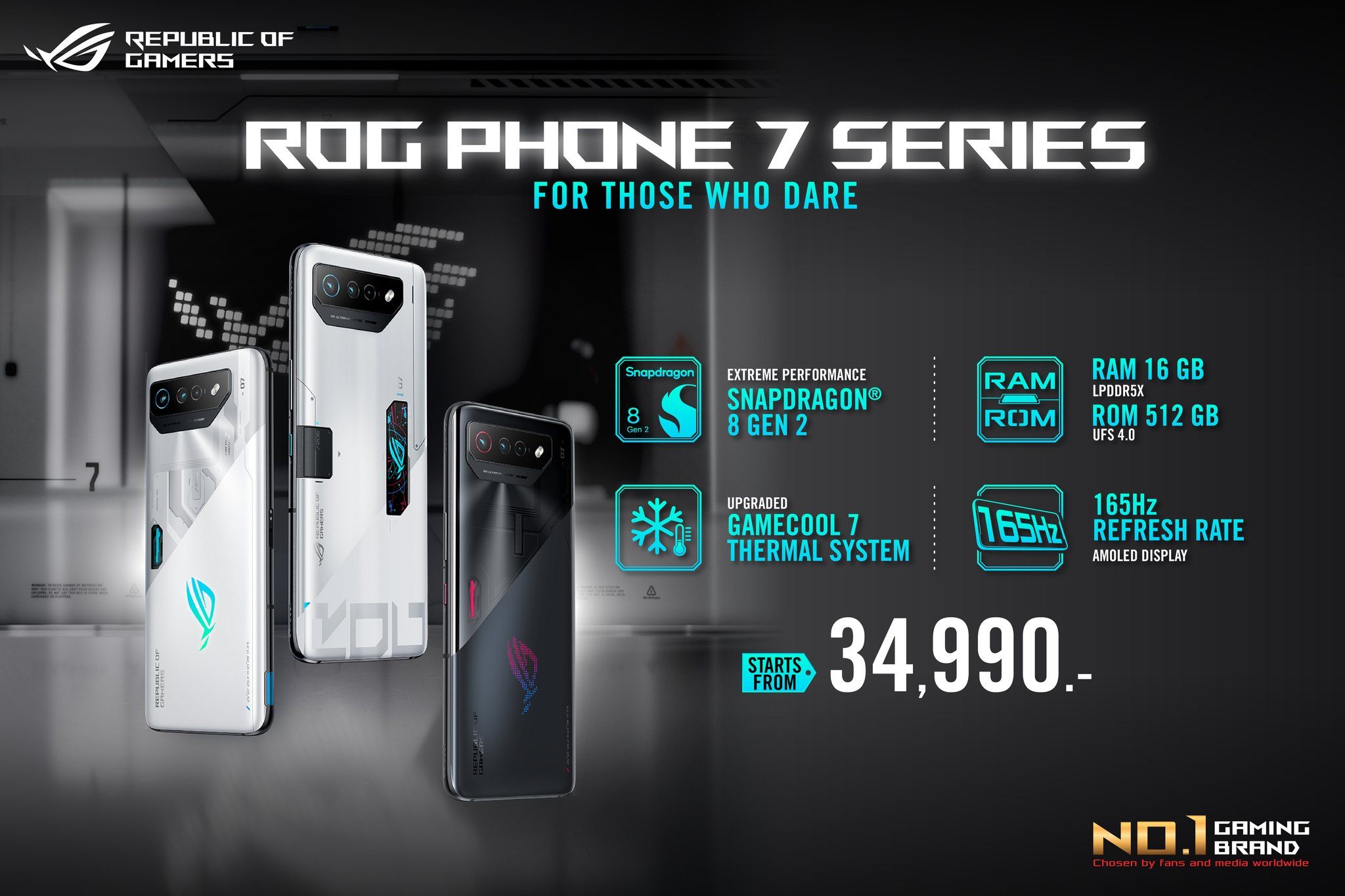สเปค ROG Phone 7 Series เกมมิ่งโฟนสุดโหด พร้อมชิป Snapdragon 8 Gen 2 ...