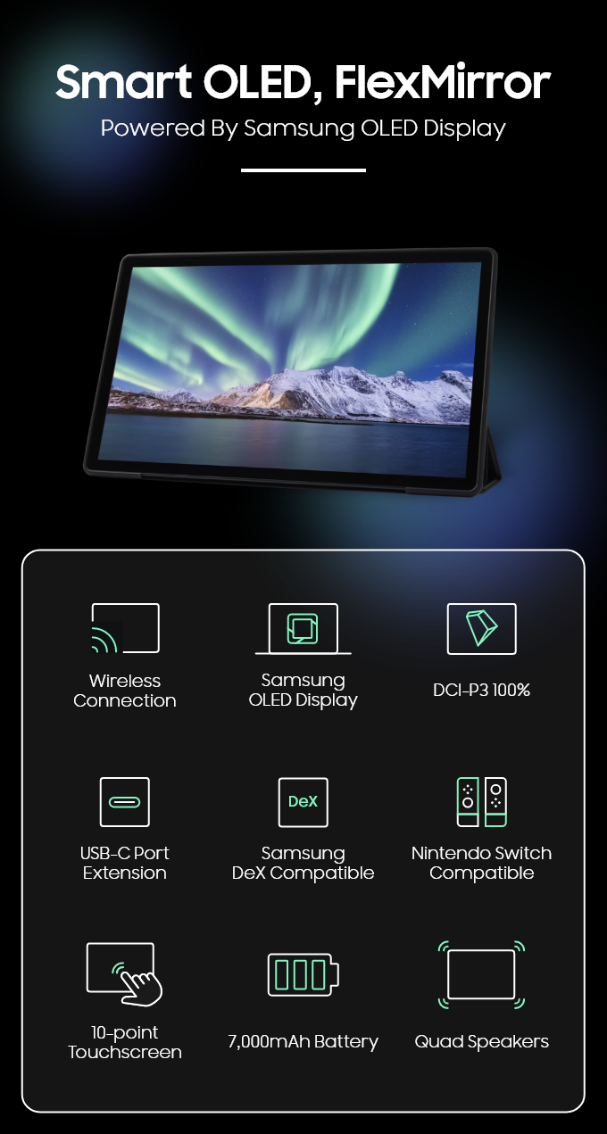 Samsung FlexMirror จอมอนิเตอร์ OLED เชื่อมต่อไร้สายได้ทั้งคอม และมือถือ มีลุ้นขายจริงเร็ว ๆ นี้ ...