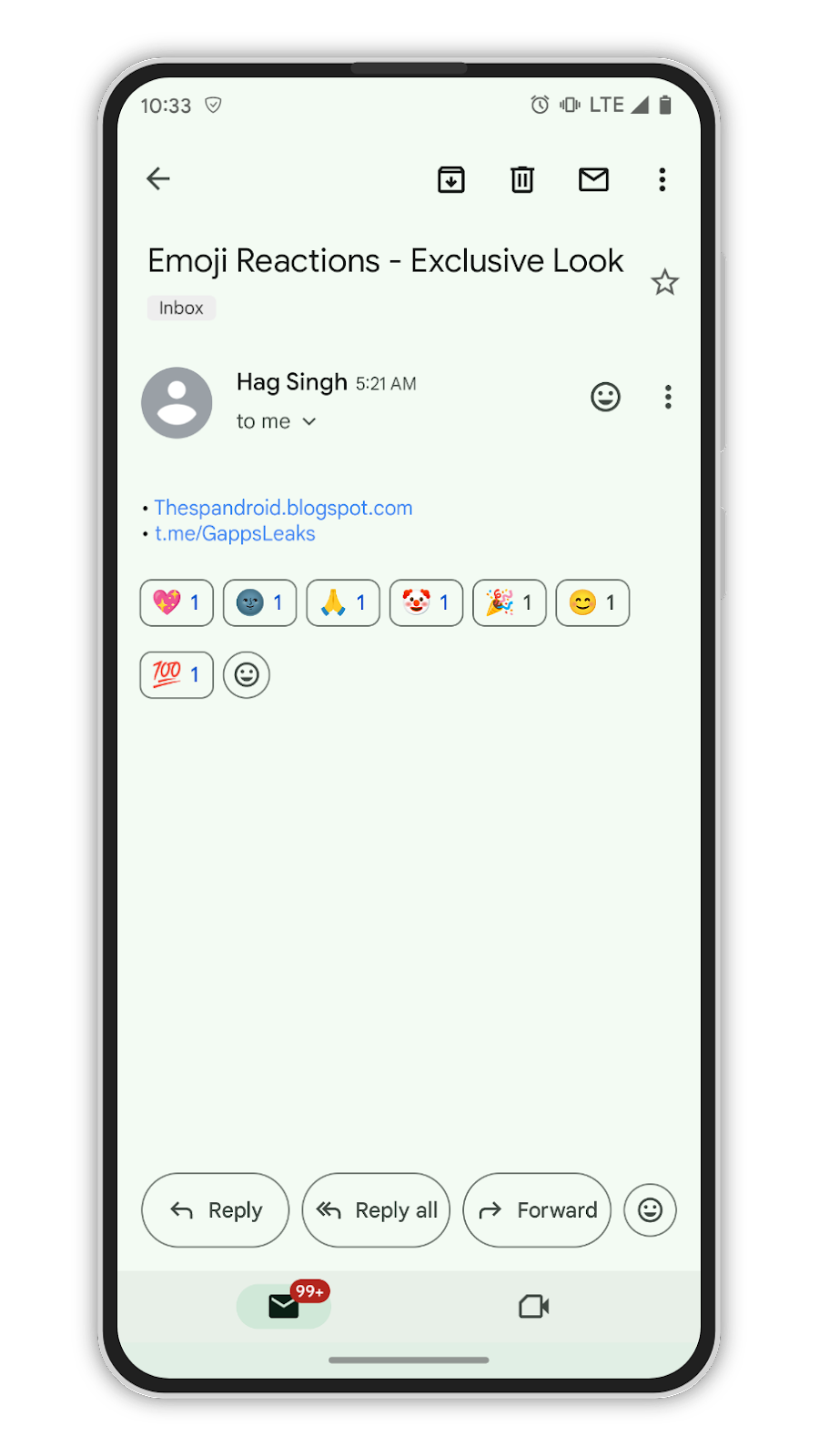Gmail อัปเดตใหม่ เพิ่มฟีเจอร์ Emoji Reaction กดอีโมจิแทนการตอบกลับได้ ...