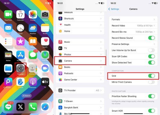 Tips | 10 วิธีถ่ายรูปบนมือถือสวย ๆ ด้วย Grid lines เส้นจุดตัด 9 ช่อง | DroidSans
