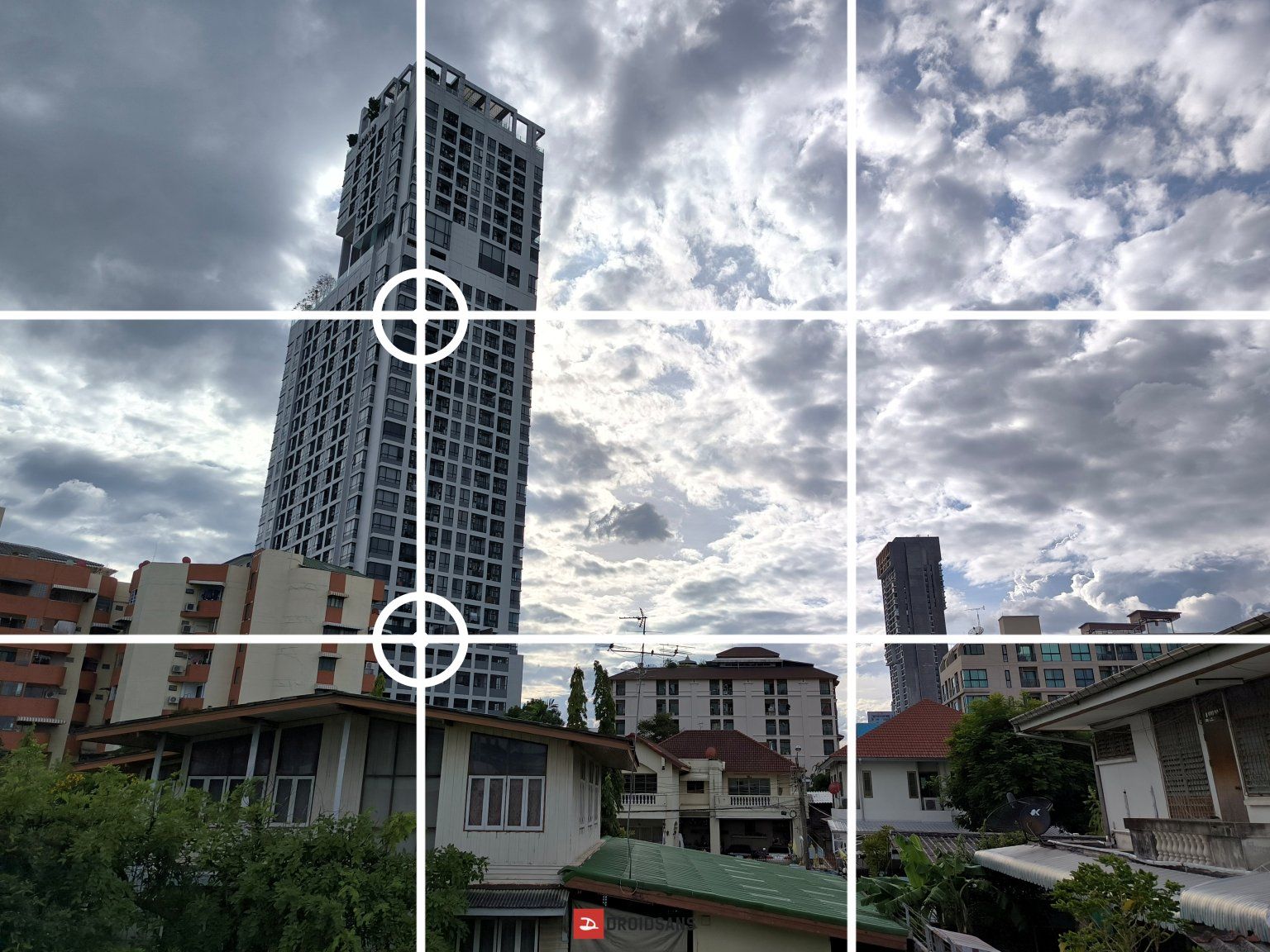 Tips | 10 วิธีถ่ายรูปบนมือถือสวย ๆ ด้วย Grid lines เส้นจุดตัด 9 ช่อง | DroidSans