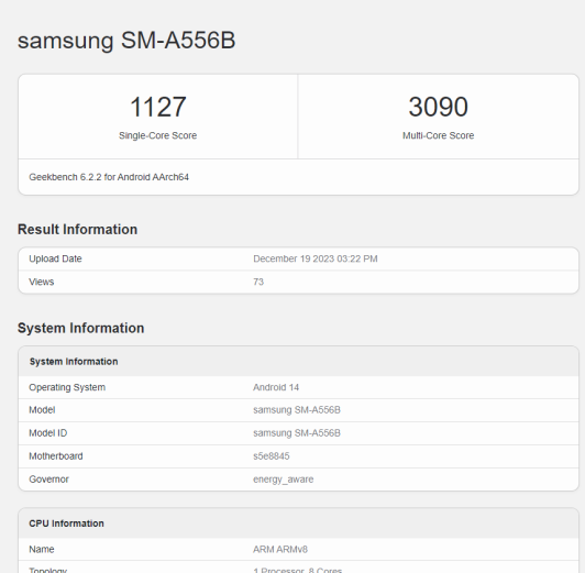 เผยผลทดสอบชิป Samsung Galaxy A55 ยืนยันใช้ชิป Exynos 1480 และได้ GPU ...