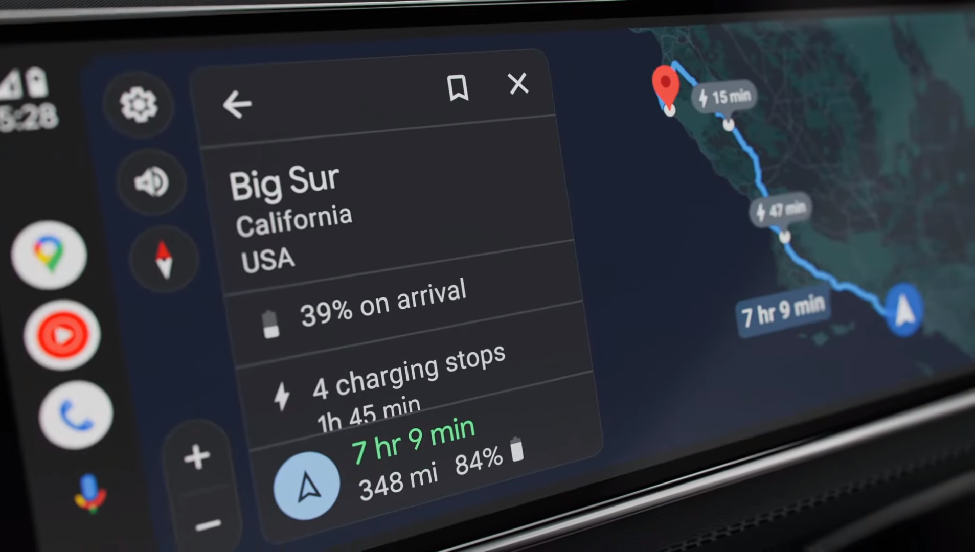 Android Auto อัปเดตฟีเจอร์ใหม่ แสดงเปอร์เซ็นต์แบตรถยนต์ไฟฟ้า EV บน Google Maps ได้แล้ว | DroidSans