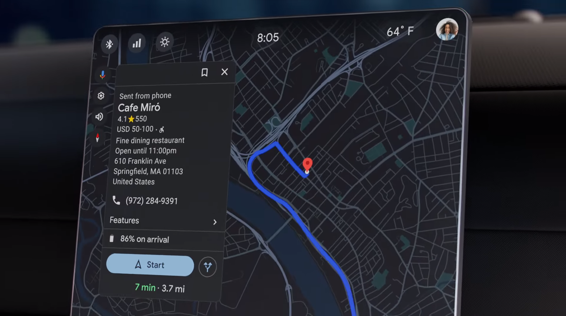 Android Auto อัปเดตฟีเจอร์ใหม่ แสดงเปอร์เซ็นต์แบตรถยนต์ไฟฟ้า EV บน Google Maps ได้แล้ว | DroidSans