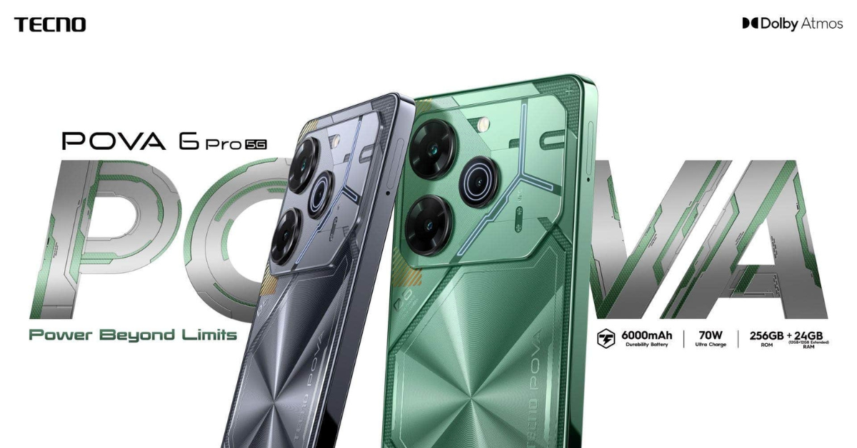 สเปค TECNO POVA 6 Pro 5G ได้ลำโพงคู่ Dolby ชิป Dimensity 6080 กล้อง 108MP มีลุ้นเข้าไทย เร็ว ๆ ...