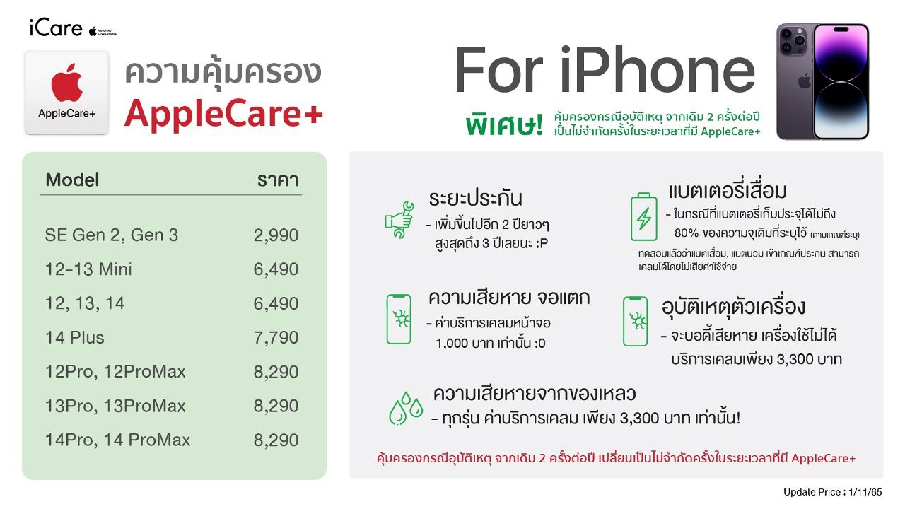 เทียบแพ็กเกจ AIS Care+ with AppleCare Services กับ Apple Care+ ก่อนซื้อ iPhone ใหม่ เจ้าไหนคุ้ม ...