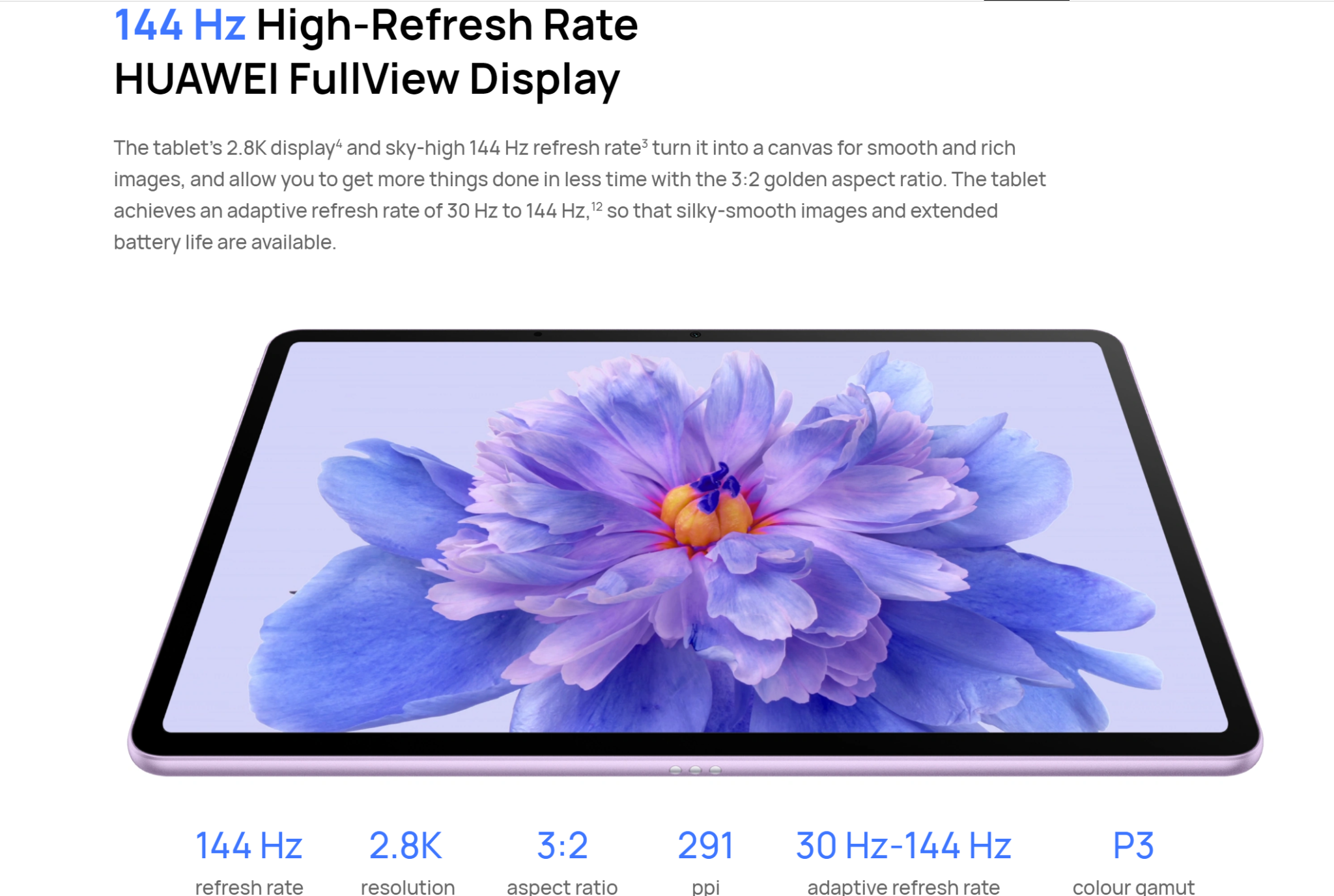สเปค HUAWEI MatePad 11.5"S จอ PaperMatte เจนใหม่ 2.8K ลื่นไหล 144Hz รองรับปากกา HUAWEI Pencil ...