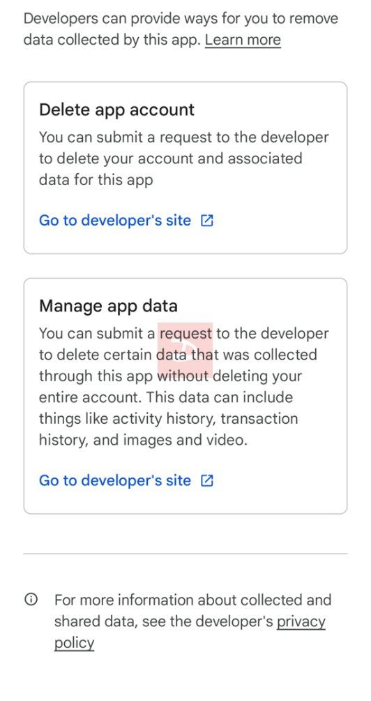 Google Play Store เพิ่มฟีเจอร์ Data Deletion ลบบัญชี - รีเซตบัญชี ของแอป ได้จากในสโตร์ | DroidSans
