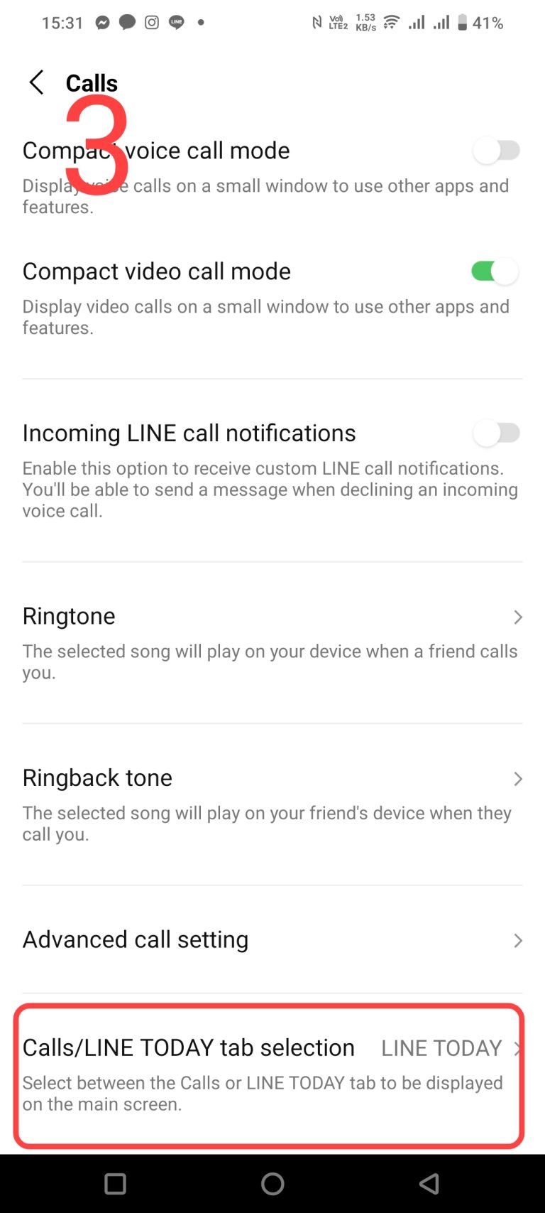 วิธีตั้งค่า LINE เปลี่ยนแท็บ LINE Today ให้เป็น Calls กดโทรออก หรือ ดู ...
