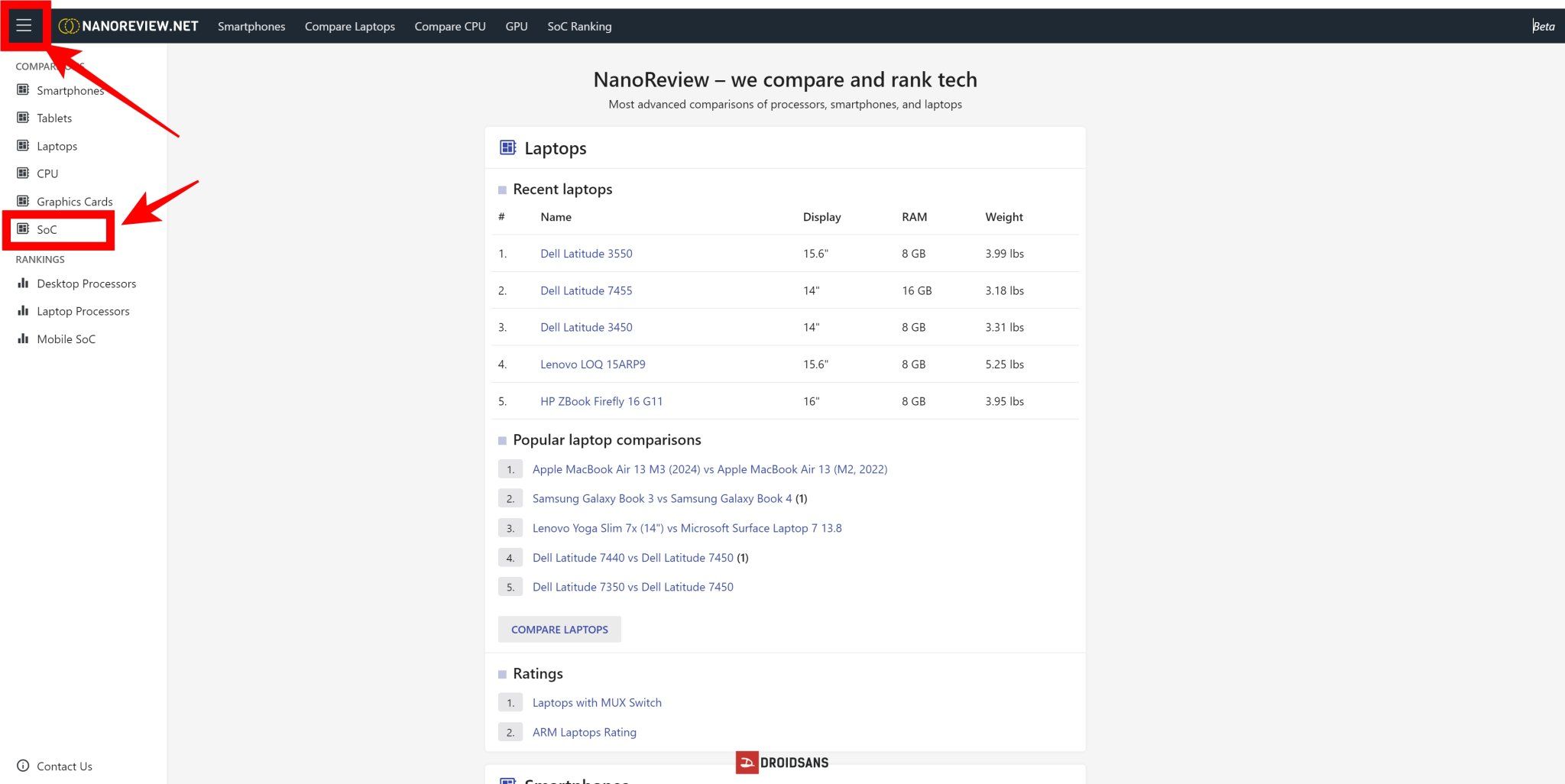 วิธีเทียบความแรงชิปเซตมือถือเบื้องต้นทุกแบรนด์ ด้วยเว็บไซต์ NanoReview | DroidSans