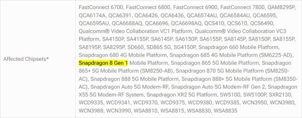 Snapdragon 8 Gen 1 พบช่องโหว่ Zero-Day พร้อมชิปหลายรุ่น Qualcomm ออกแพ ...