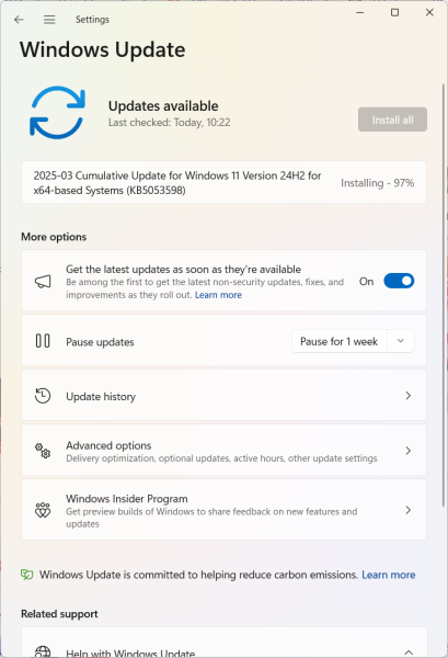 Windows 11 24H2 อัปเดตมีนาคม KB5053598 ป่วนหนัก ติดตั้งไม่ได้ ค้าง จอ ...