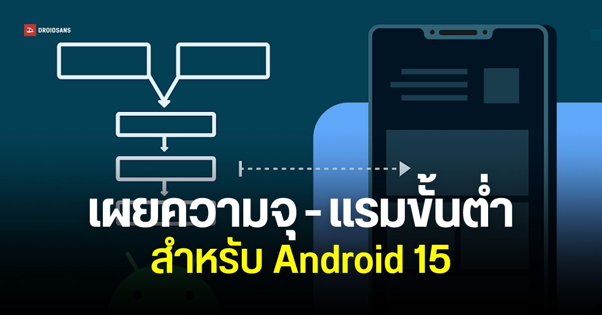 Google ปรับสเปคขั้นต่ำ Android 15 ต้องมีสตอเรจ 32GB ขึ้นไป | DroidSans