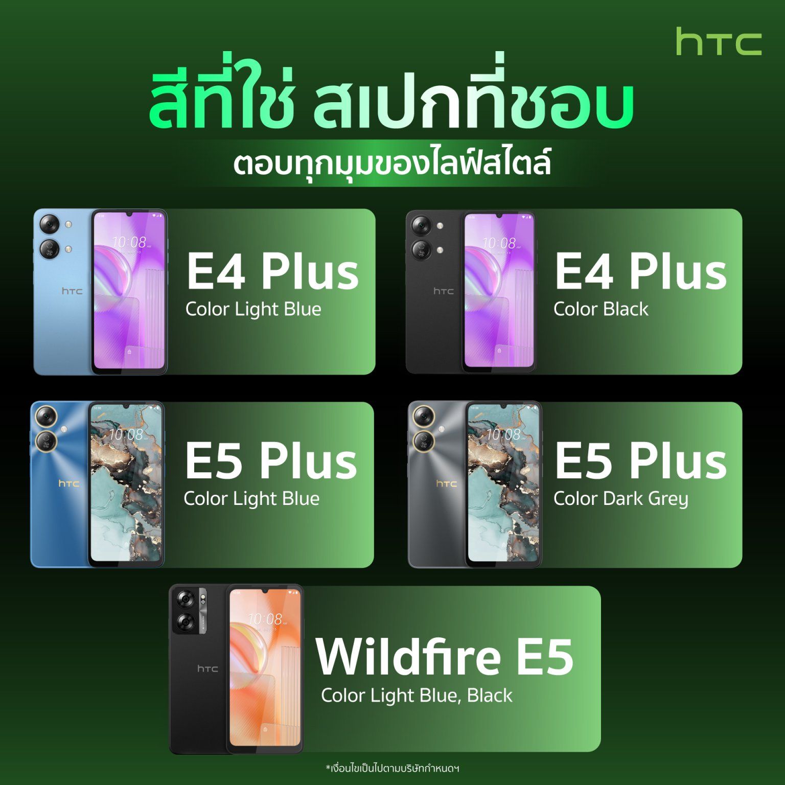HTC Wildfire E4 Plus / E5 / E5 Plus เปิดราคาไทย เริ่มต้น 2,999 บาท | DroidSans