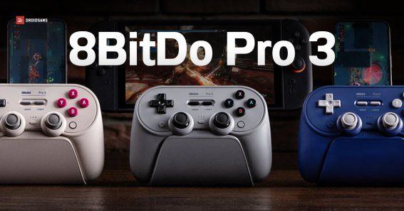 8BitDo Pro 3 ออกแล้ว เพิ่มปุ่ม L4 / R4 และแท่นชาร์จไร้สาย ABXY ถอดสลับ ...