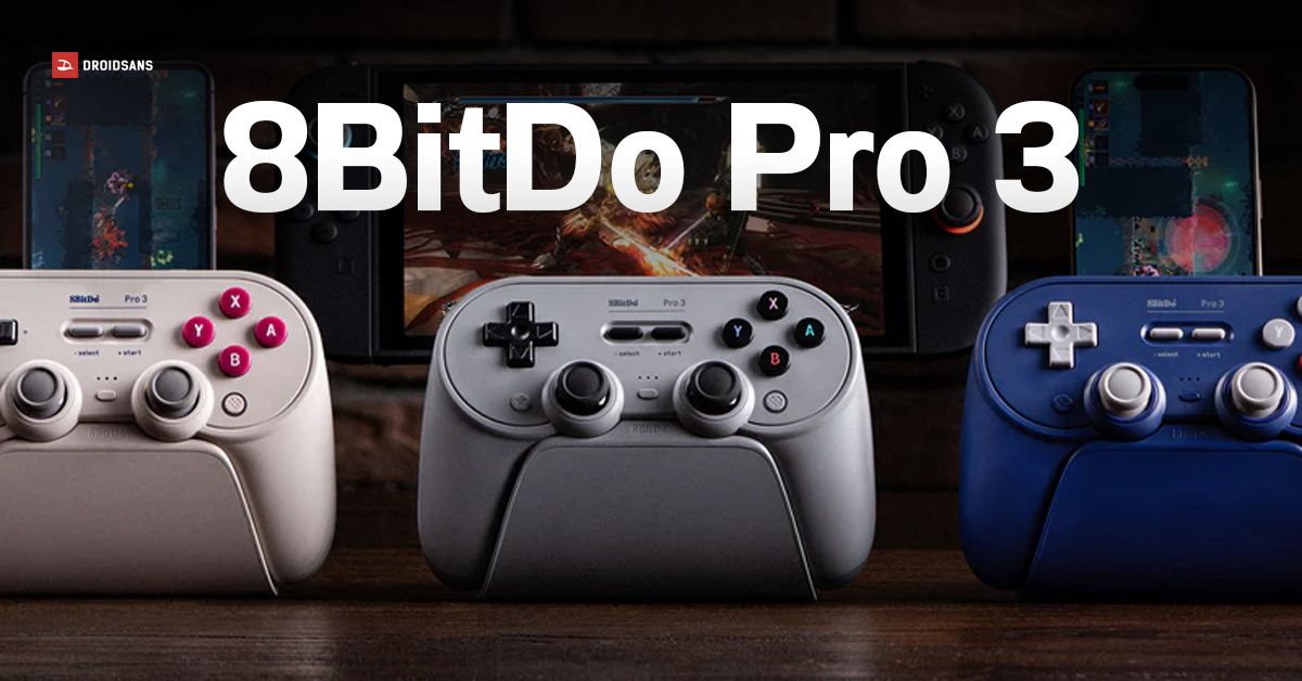 8BitDo Pro 3 ออกแล้ว เพิ่มปุ่ม L4 / R4 และแท่นชาร์จไร้สาย ABXY ถอดสลับได้ รองรับ Nintendo Switch ...