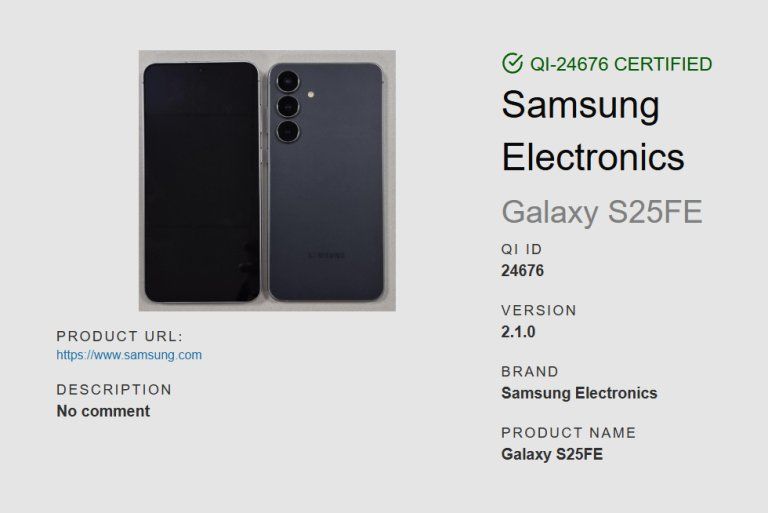 Galaxy S25 FE ผ่านการรับรอง WPC รองรับ Qi v2.1 แบบเดียวกับรุ่นท็อป | DroidSans