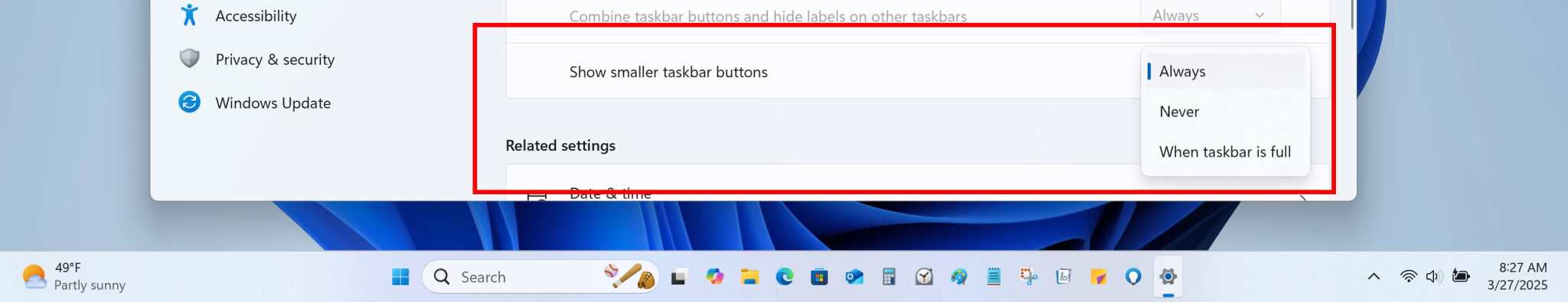 Microsoft เตรียมนำฟีเจอร์ Small Taskbar Icons กลับมาอีกครั้ง หลังเคยถูก ...