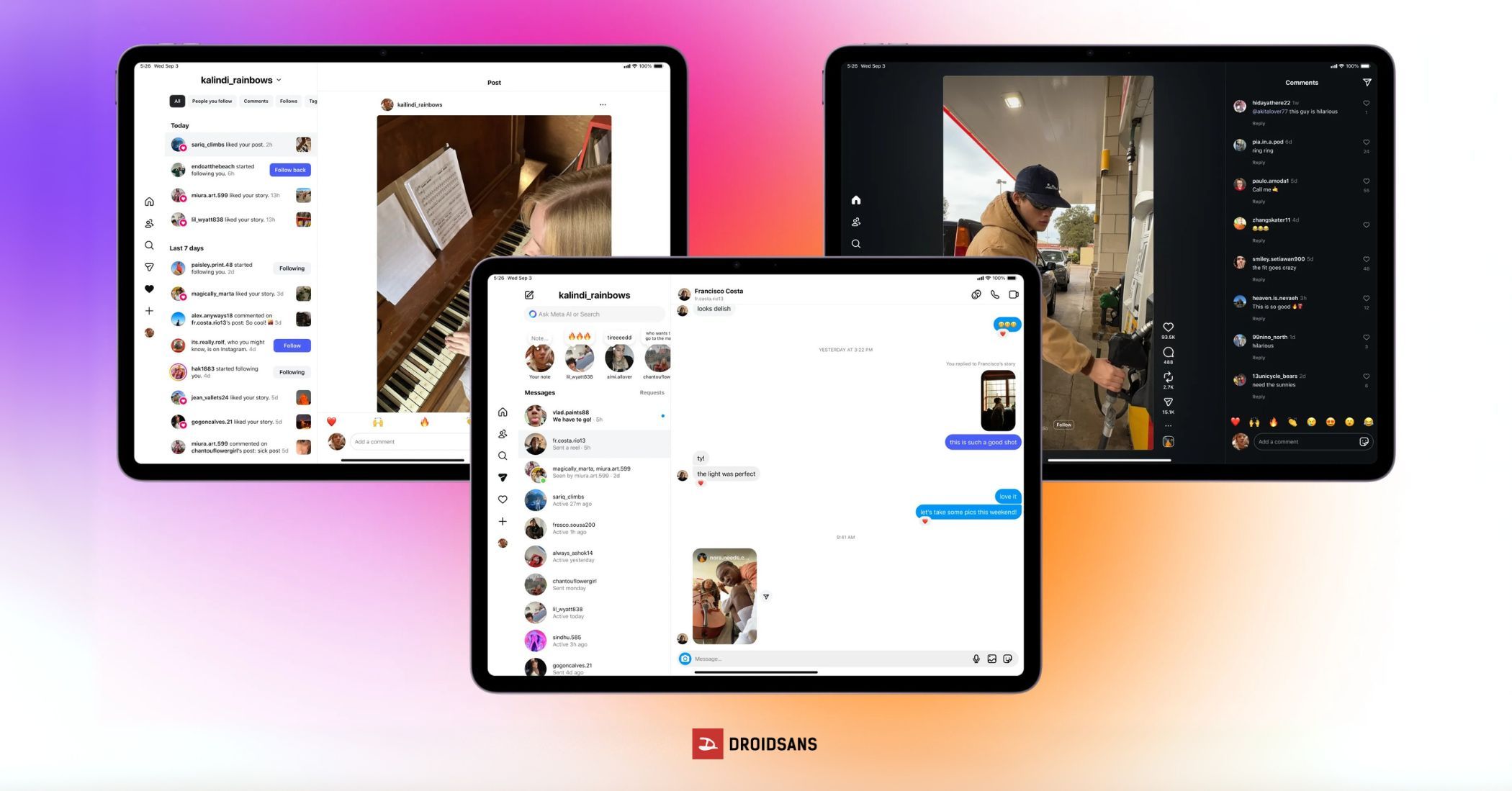 15 ปีที่รอคอย Meta ออกอัปเดตแอป Instagram สำหรับ iPad ให้ใช้งานเป็นที่เรียบร้อย | DroidSans